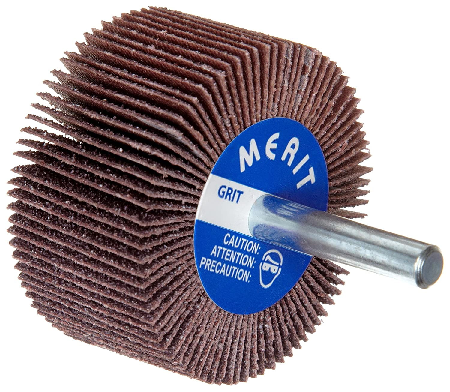 Merit High Performance Mandrel-Mounted Mini Grind-O- Abrasive Flap Wheel, Round Shank, Ceramic ...