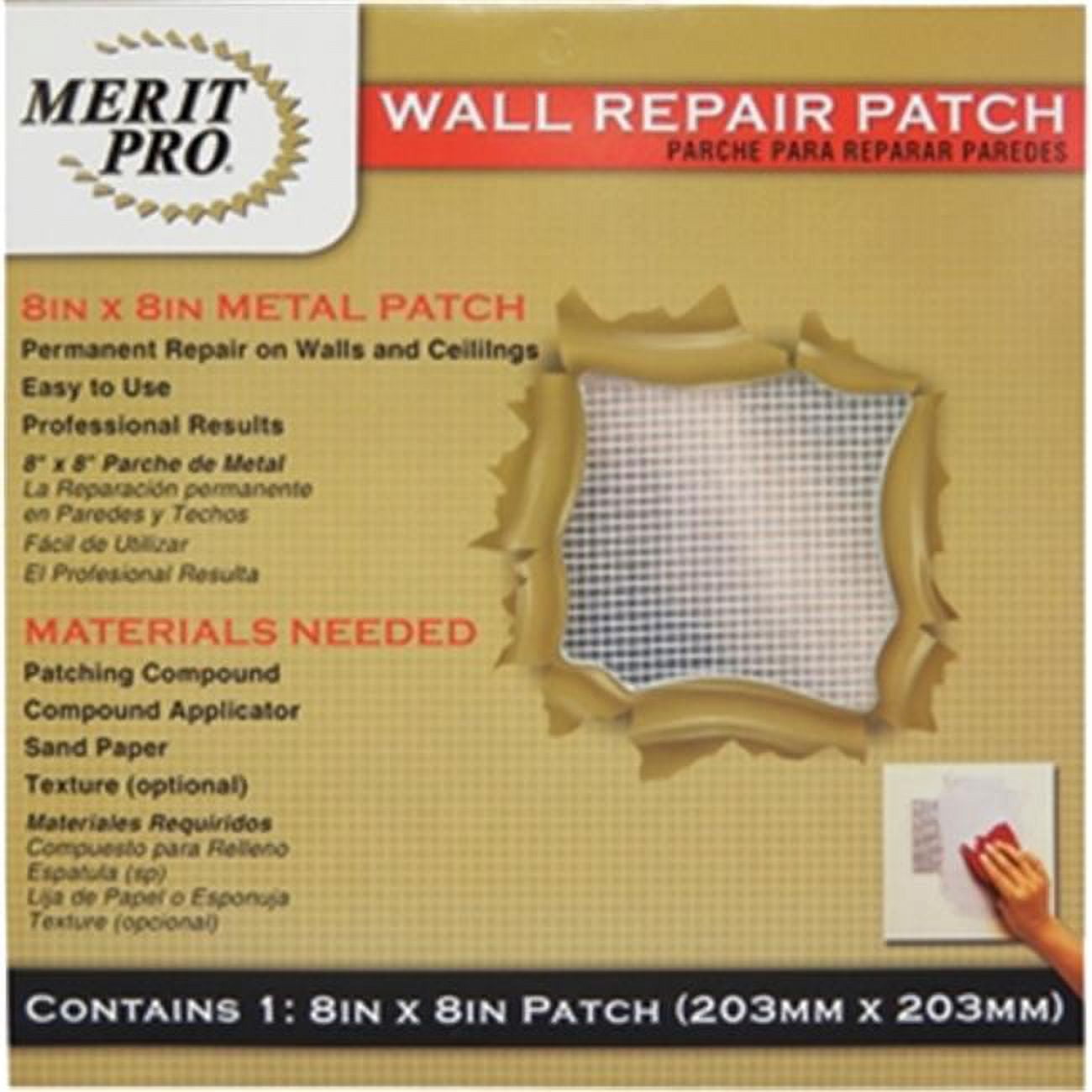 Merit Pro 3210 8 x 8 in. Metal Wall Repair Patch - Walmart.com