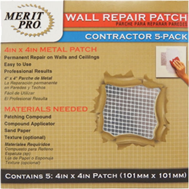 Merit Pro Distribution 4 x 4 in. Wall Repair Patch Contractor (6 Packs ...
