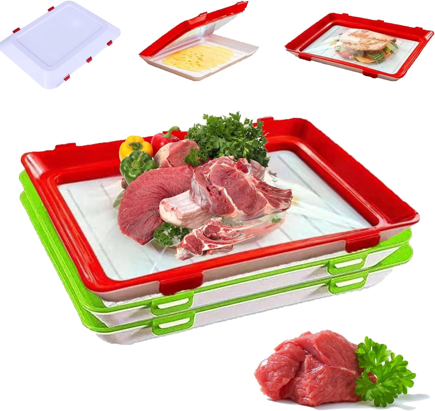 Meritdeteno Food Preservation Tray, Meritdeteno Reusable Food ...
