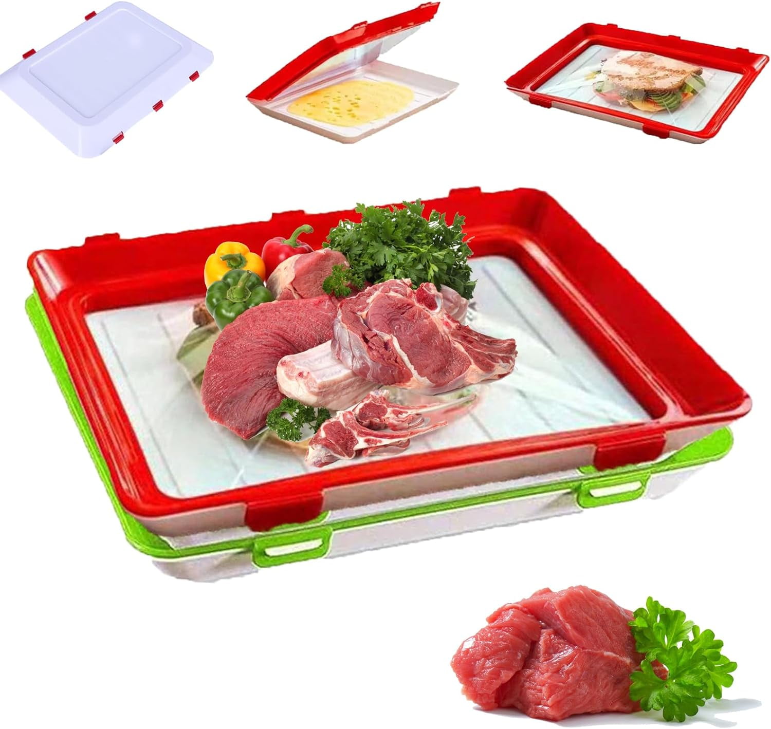 Meritdeteno Food Preservation Tray, Meritdeteno Reusable Food ...