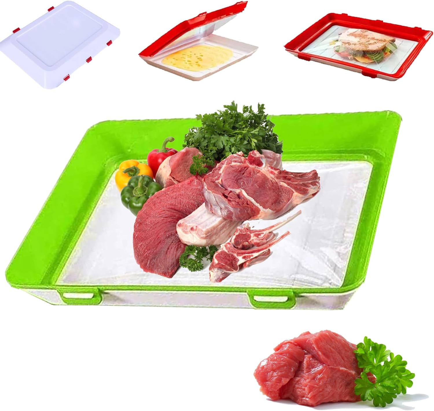 Meritdeteno Food Preservation Tray, Meritdeteno Reusable Food ...