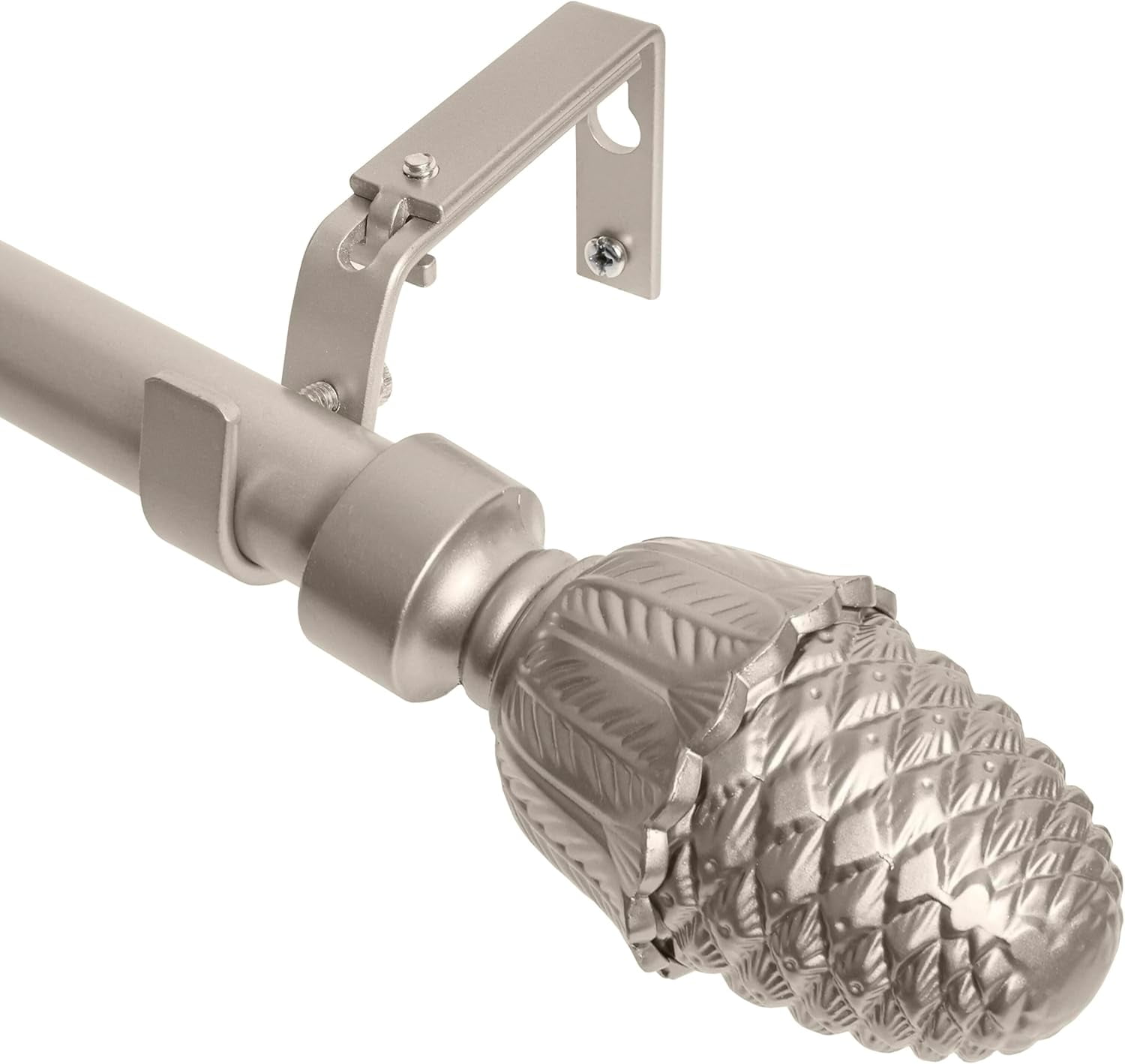 Meriville 1" Diameter Telescoping Single Window Treatment Curtain Rod ...
