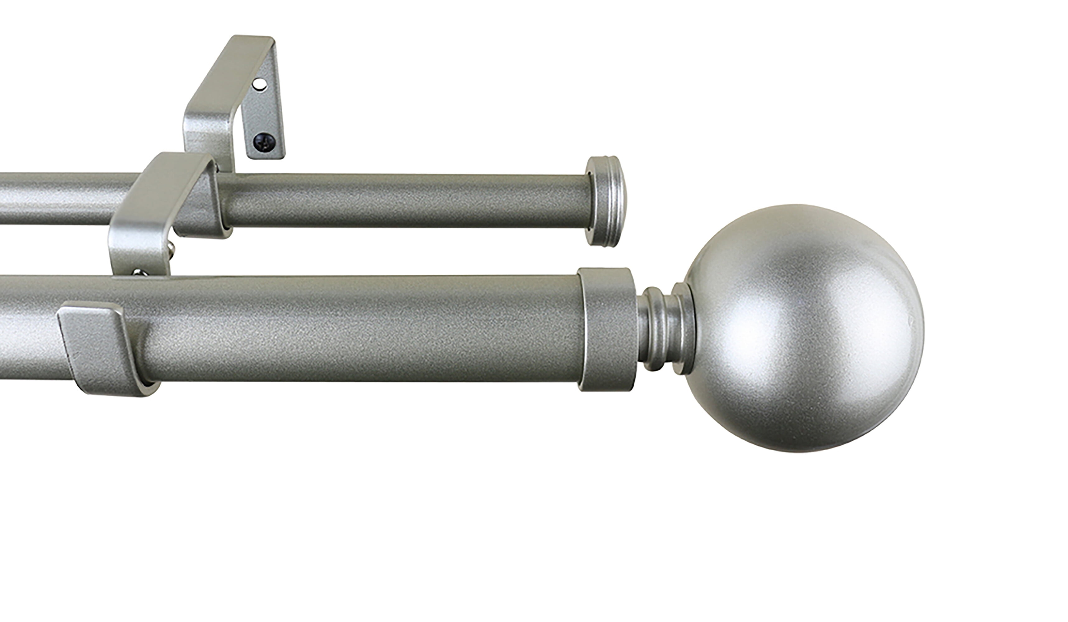 Meriville 1-Inch Diameter Ball Telescoping Double Window Treatment ...