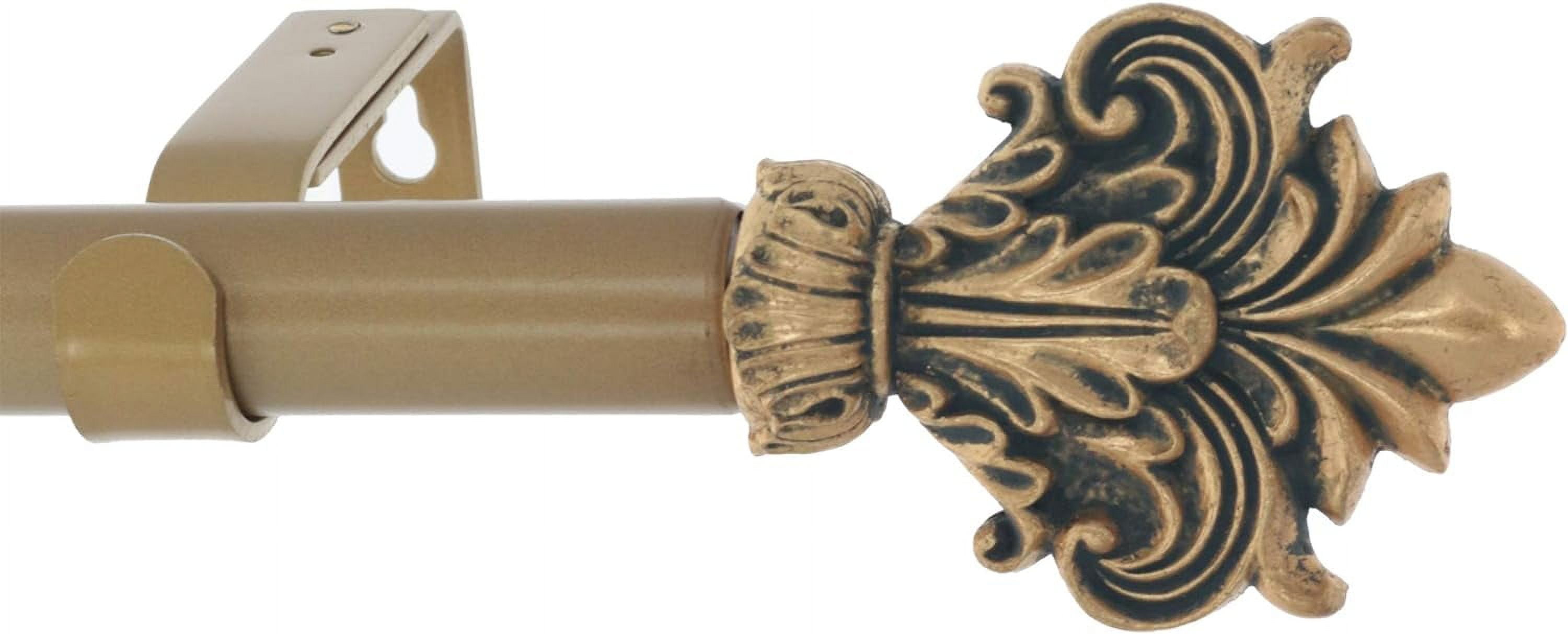 Meriville 1-Inch Diameter Single Window Treatment Curtain Rod, Acanthus ...