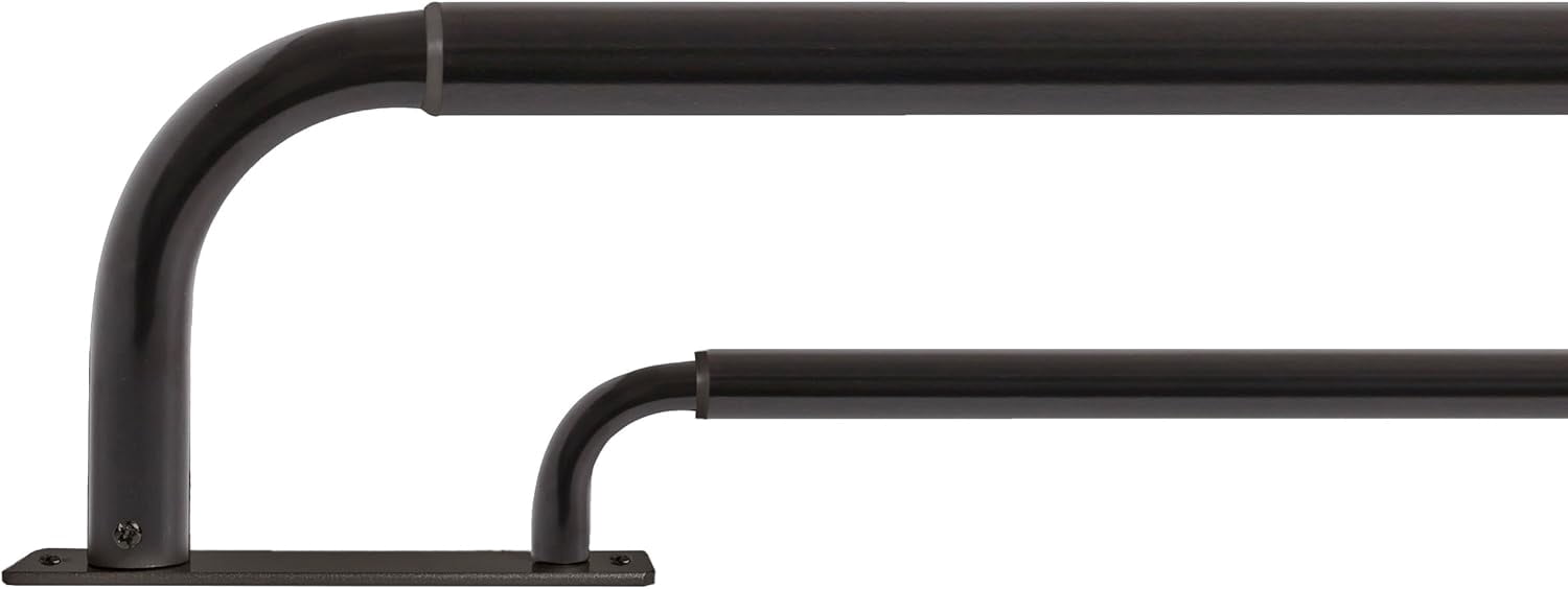 Meriville Double Wrap Around Blackout Curtain Rod Set - 1-inch Diameter ...