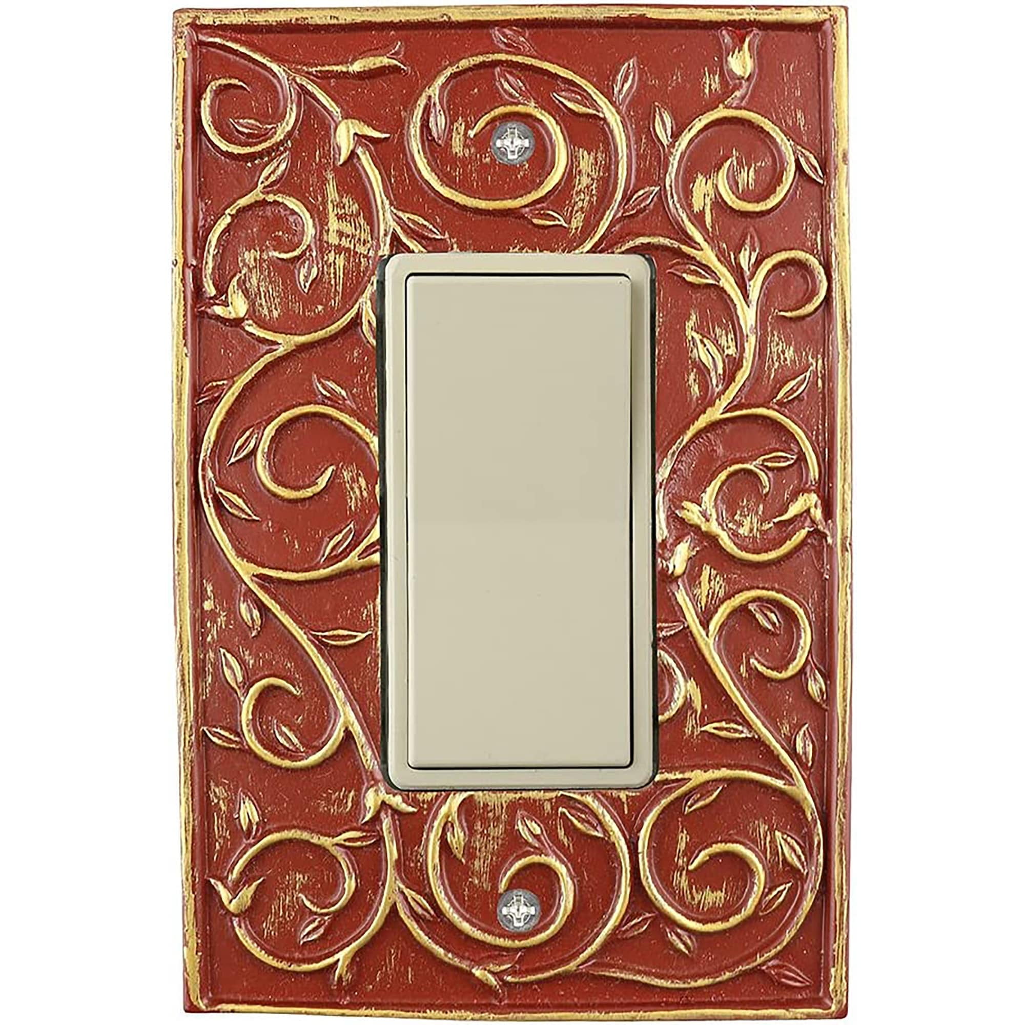 Meriville French Scroll 1 Rocker Wallplate, Single Switch Electrical ...