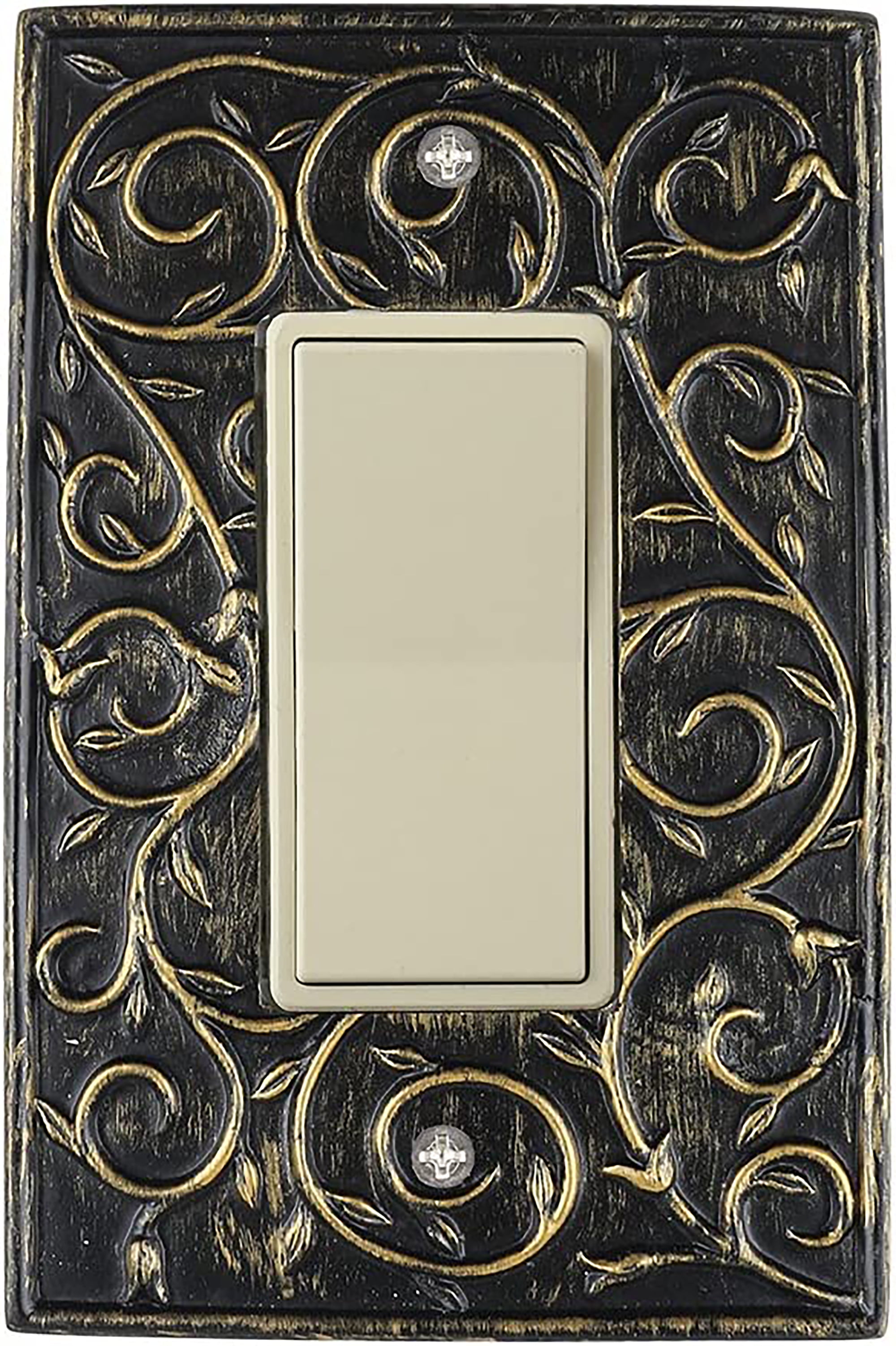 Meriville French Scroll 1 Rocker Wallplate, Single Switch Electrical ...