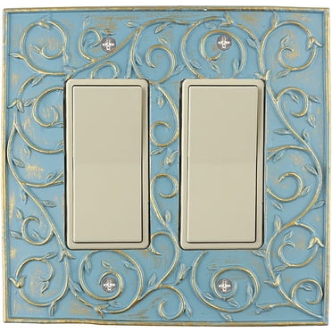 Meriville French Scroll Wall Electric Decorative Plate, 2 Toggle ...