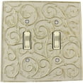 Meriville French Scroll 2 Toggle Wallplate, Double Switch Electrical ...