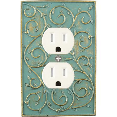 Meriville French Scroll 2 Toggle Wallplate, Double Switch Electrical ...