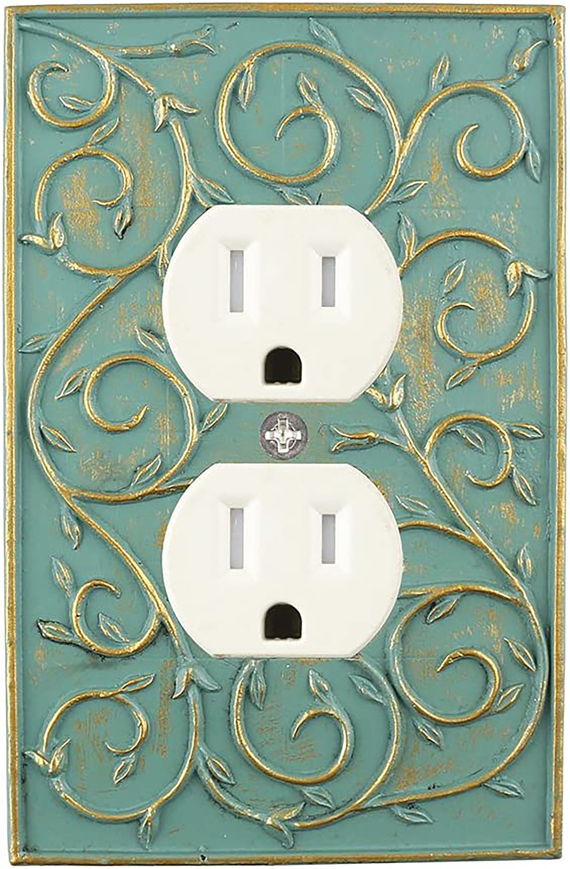 Meriville French Scroll Electrical Outlet Wall Plate Cover, Hand ...