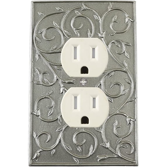 MERIVILLE French Scroll Duplex Outlet Wall Plate, Decorative Electrical ...