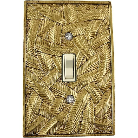 Meriville Island Single Toggle Wallplate, Antique Gold, Wall Electric ...