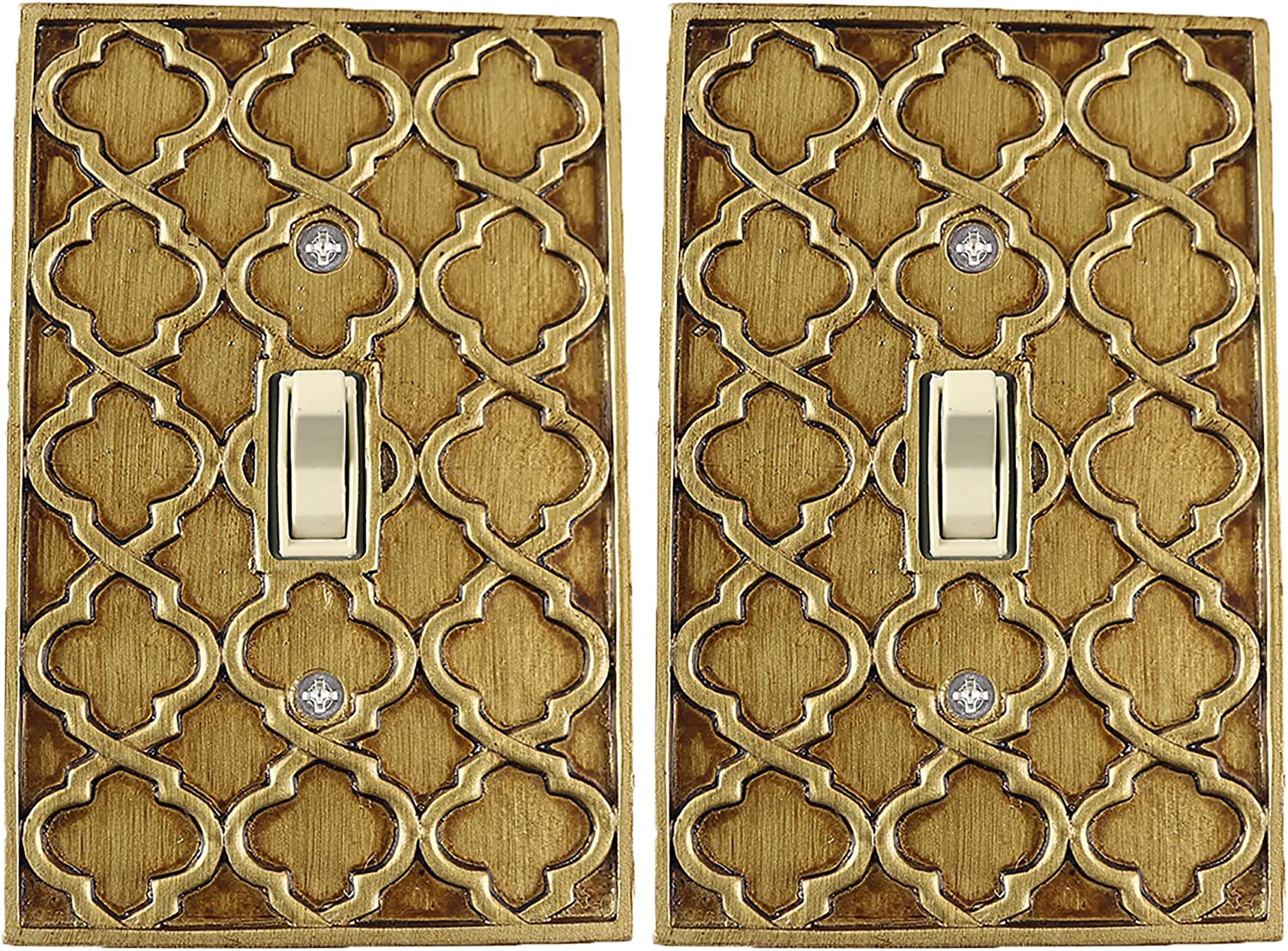 Meriville Pack of 2 Moroccan 1 Toggle Wallplate, Single Switch ...