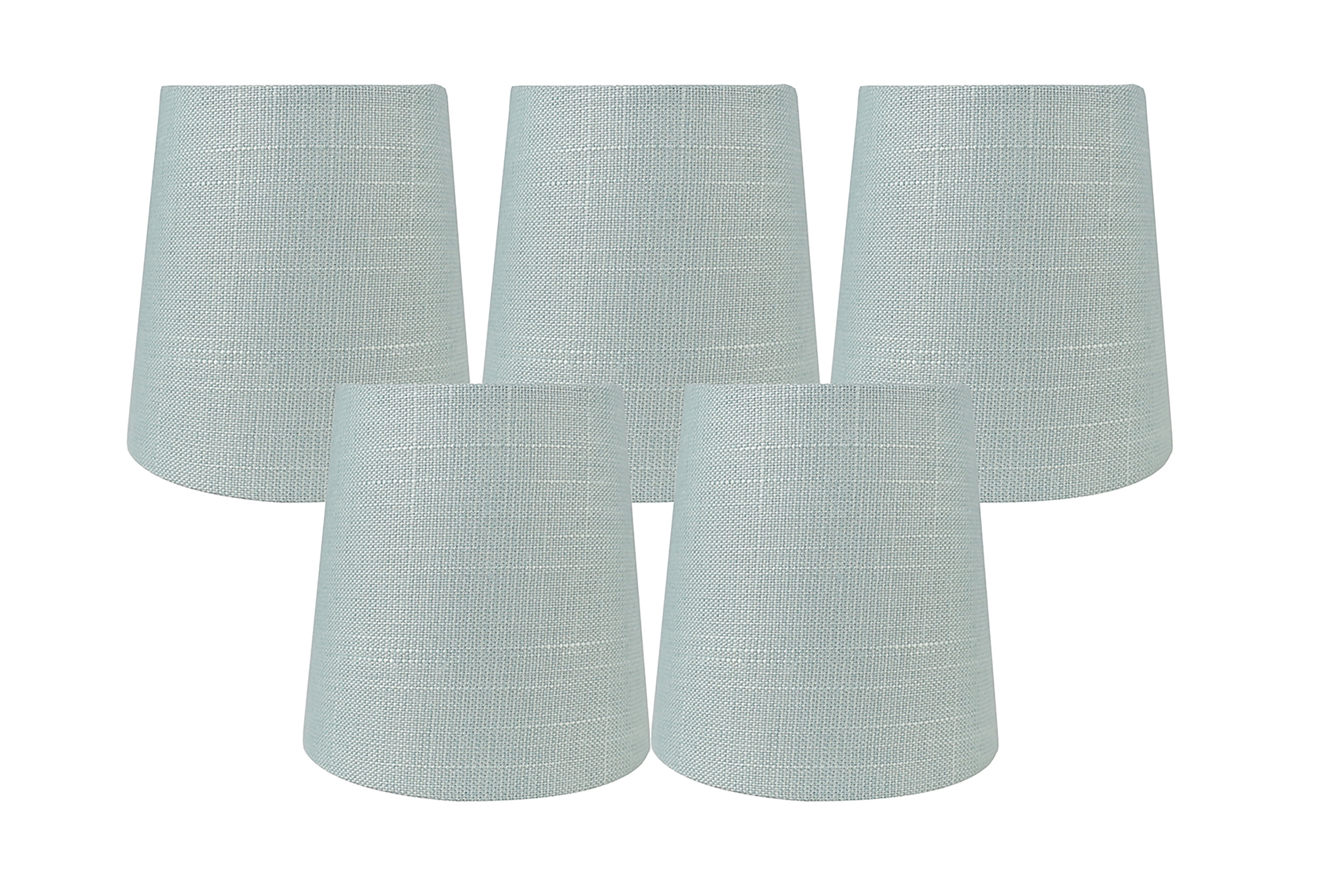 Meriville Set of 5 Capri Linen Clip On Chandelier Lamp Shades, 3.5-inch ...