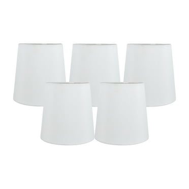 Meriville Set of 6 Eggshell Linen Clip On Chandelier Lamp Shades, 4 ...