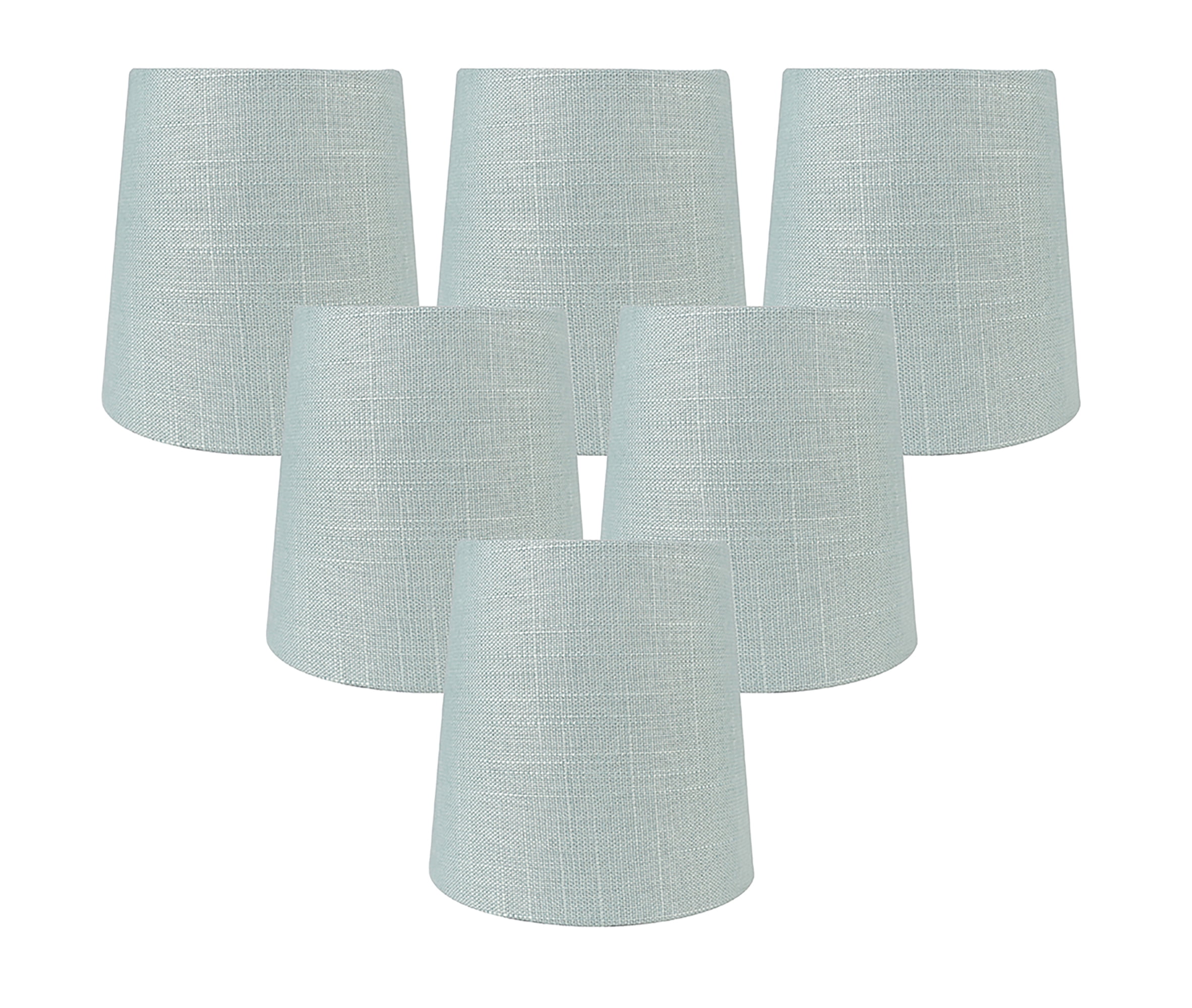 Meriville Set of 6 Capri Linen Clip On Chandelier Lamp Shades, 4-inch ...