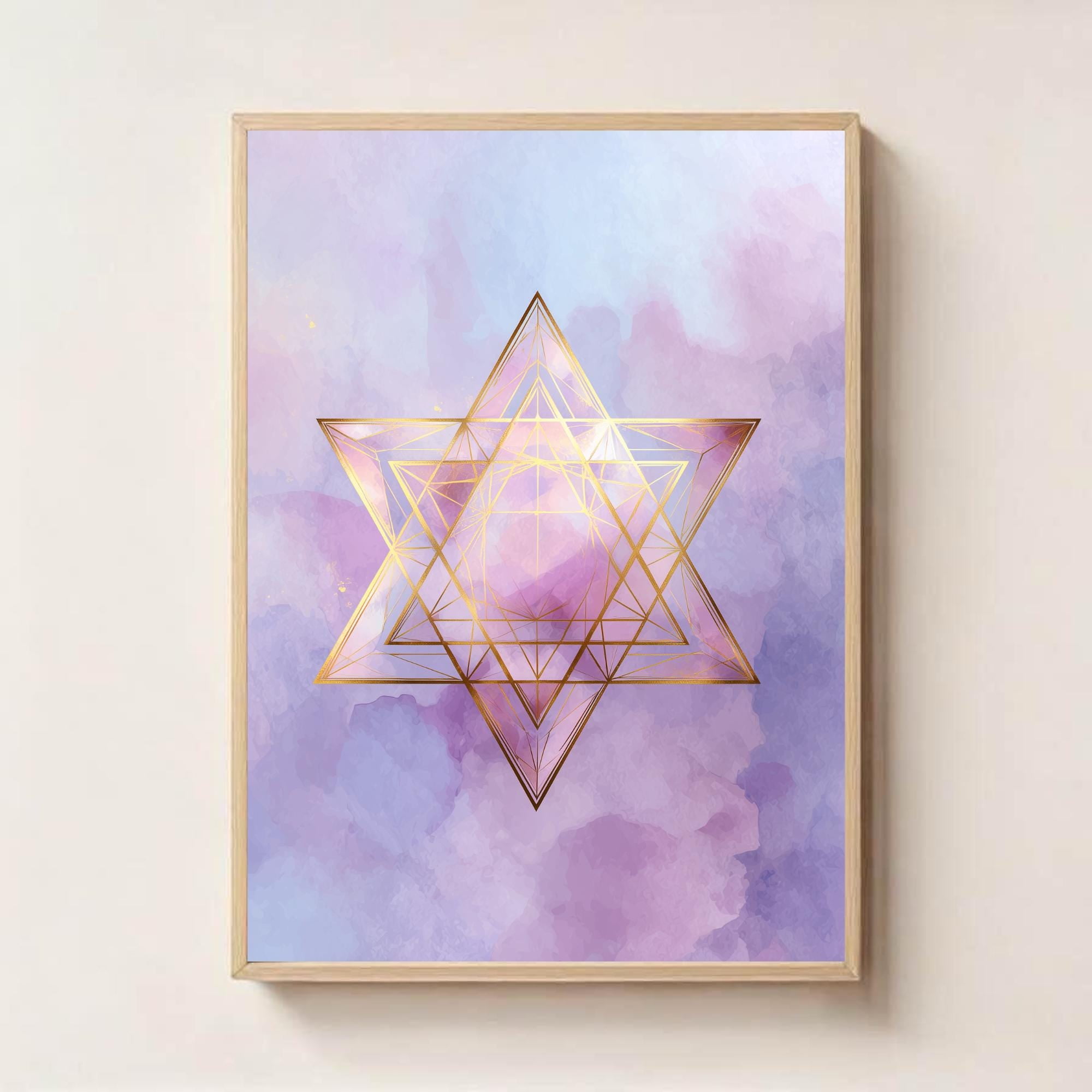 Merkaba Star Sacred Geometry Art | Light Body Activation Wall Print ...