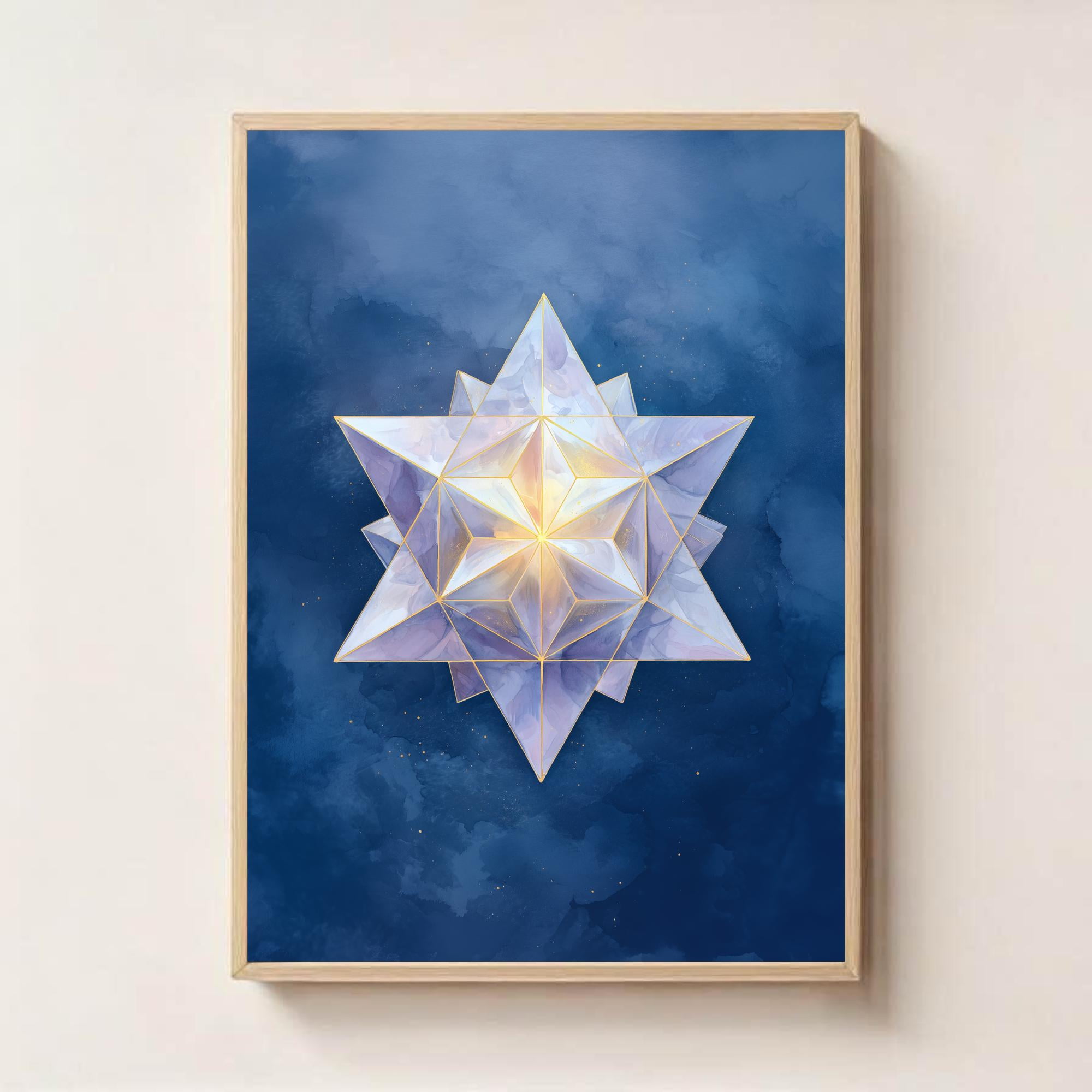 Merkaba Star Sacred Geometry Wall Art – Metatron’S Cube Spiritual Decor ...