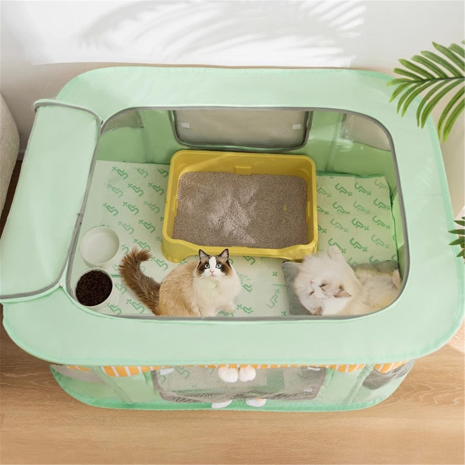 Merkaren Foldable Pet Playpen, cat playpen, Puppy Play Pen for Indoors ...