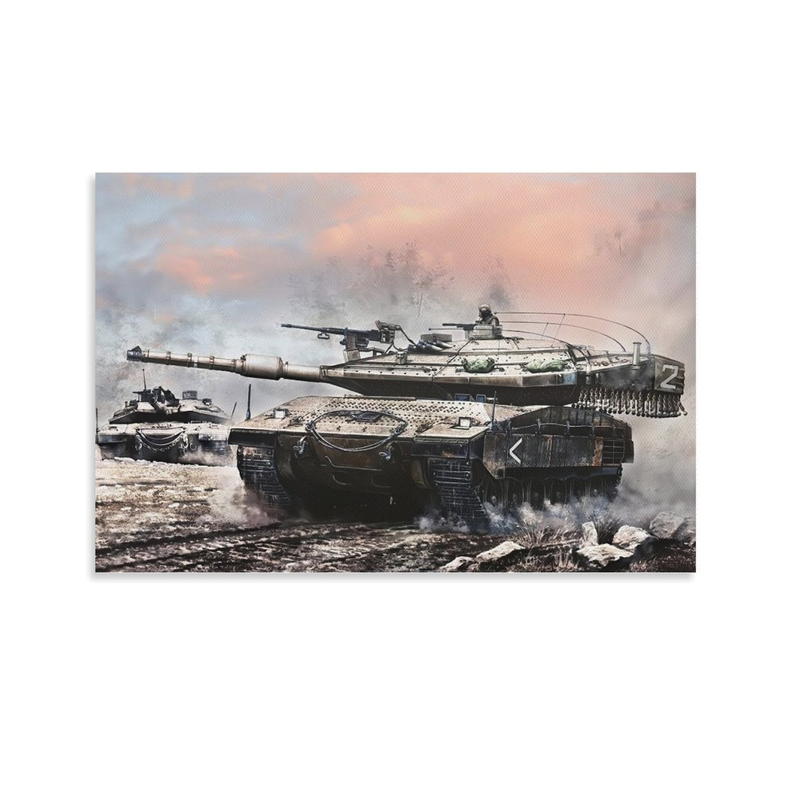 Merkava Mk 4 Tanks Armored Vehicles Weapons Art Poster-denoise-denoise ...
