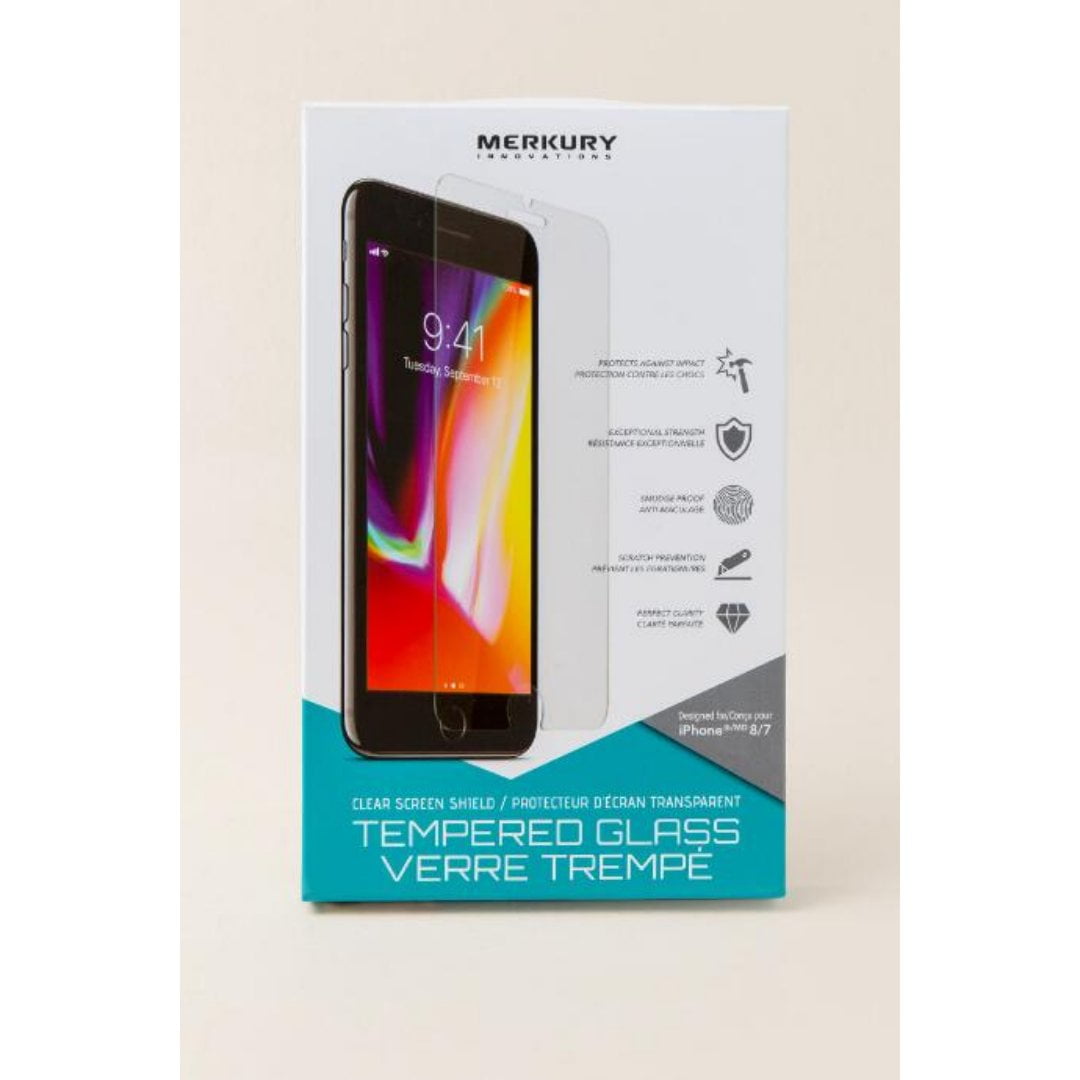Merkury Innovations Clear Tempered Glass Phone Screen Shield, 2.64'' X ...