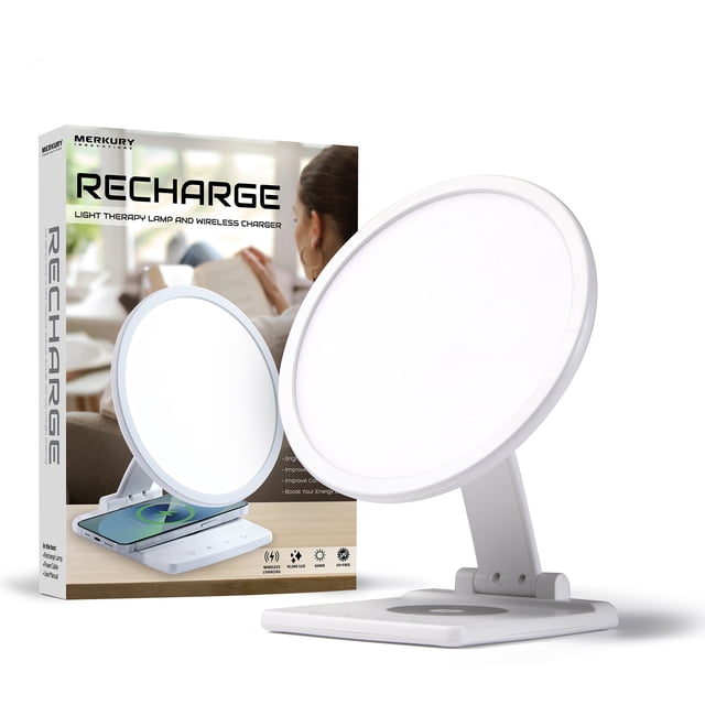 Merkury Innovations Recharge Therapy Lamp with Wireless Charger - UV ...