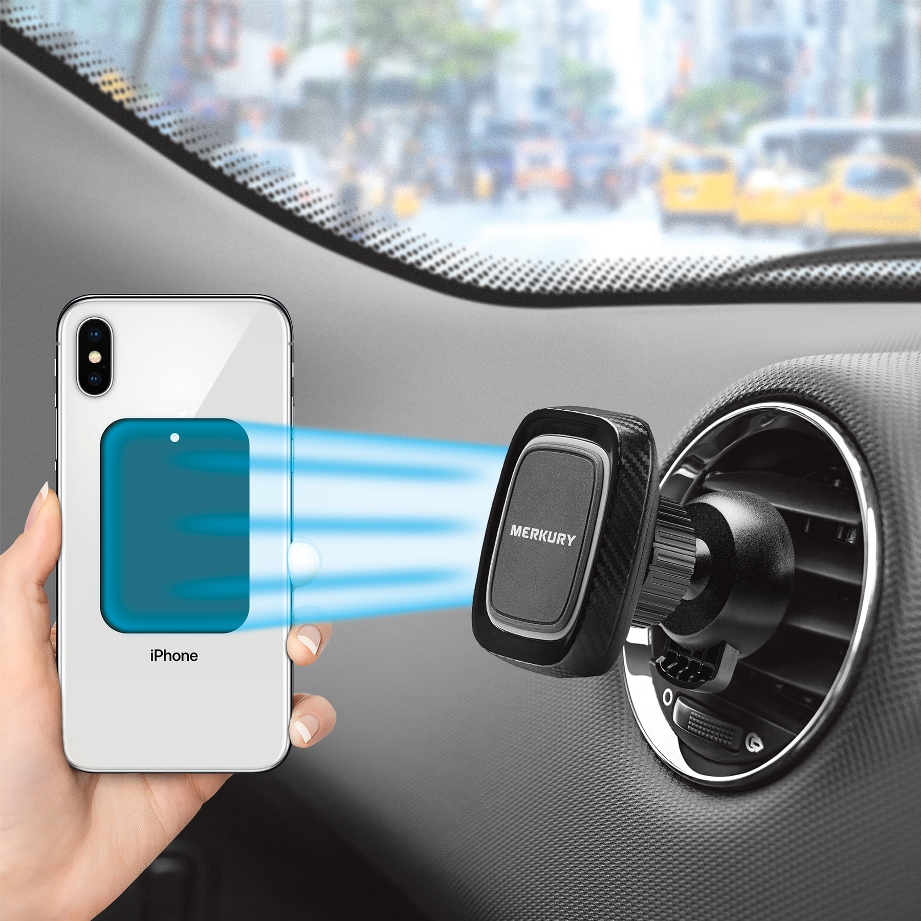 Merkury Magnetic Extendable Arm Windshield/Dashboard Car Mount ...