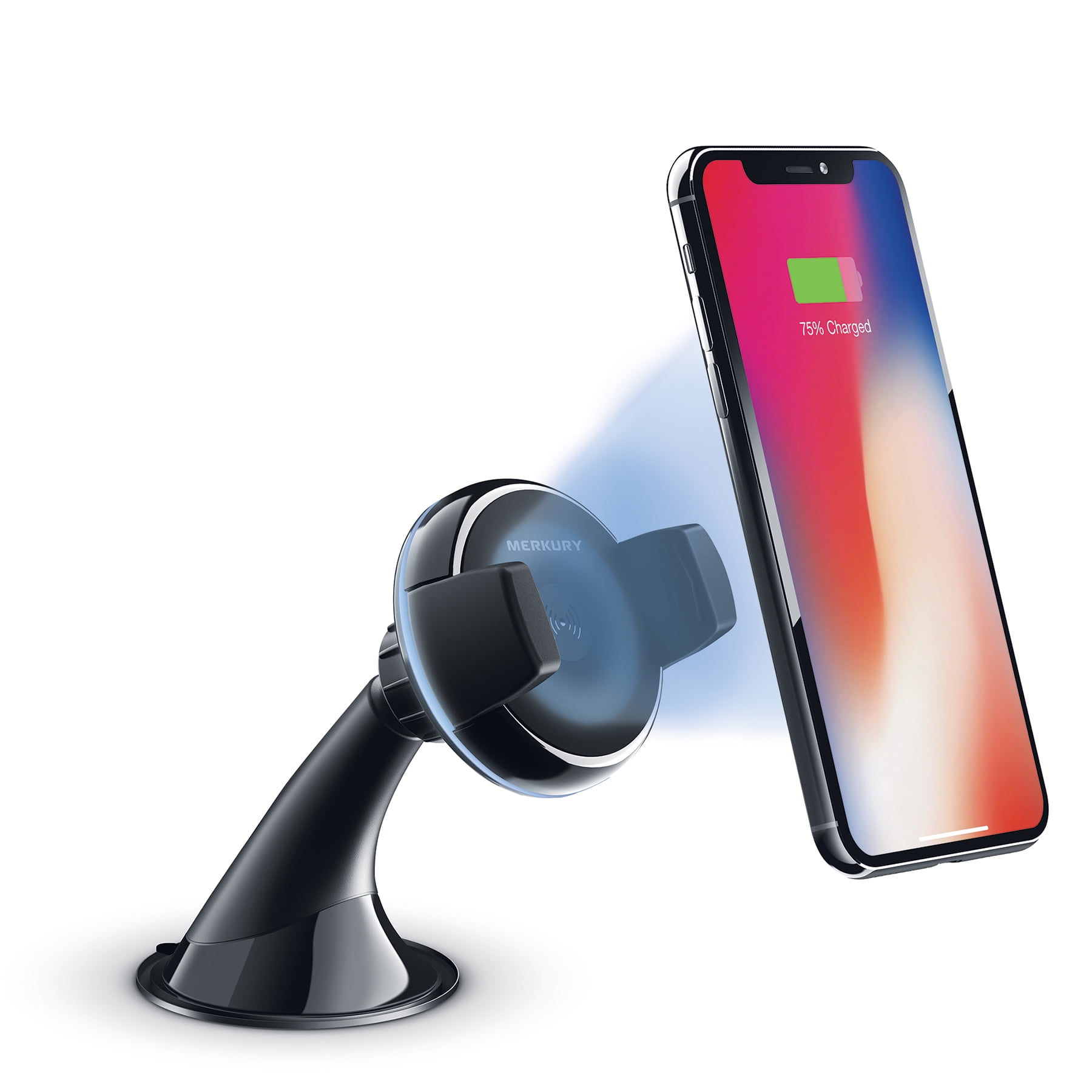 Merkury Wireless Charger POWER MOUNT for Windshield and Dashboard ...