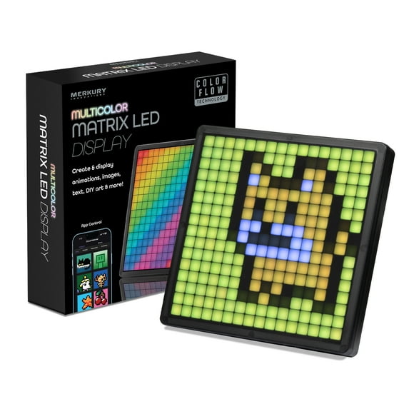 Merkury Innovations LED Matrix Pixel Night Light Display with New ...
