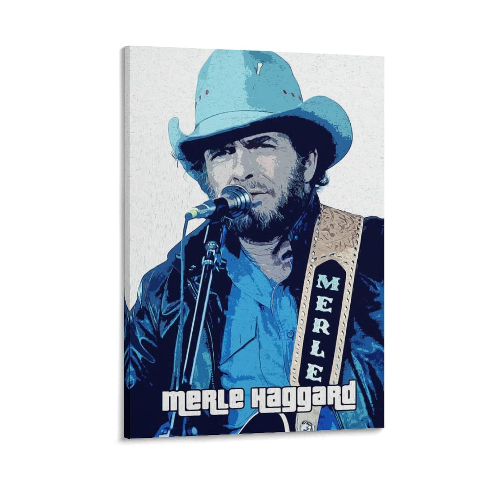 Merle Haggard Canvas Poster Poster Cool Artworks Painting Wall Art ...