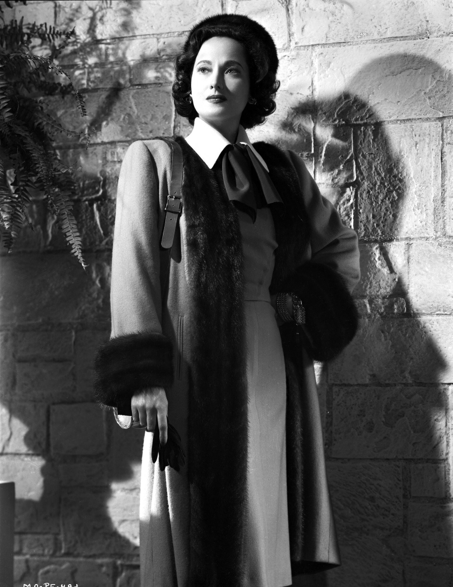 Merle Oberon on a Coat with Fur Sleeve End Photo Print (8 x 10 ...
