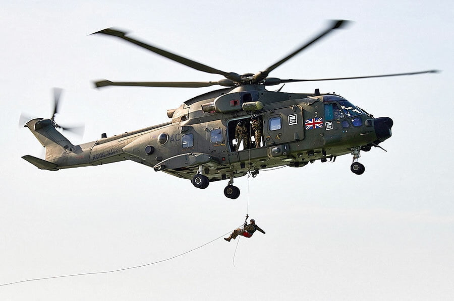 Merlin MK3A Helicopter Hi-Line Training Style - A - 20x30 Inch Glossy ...