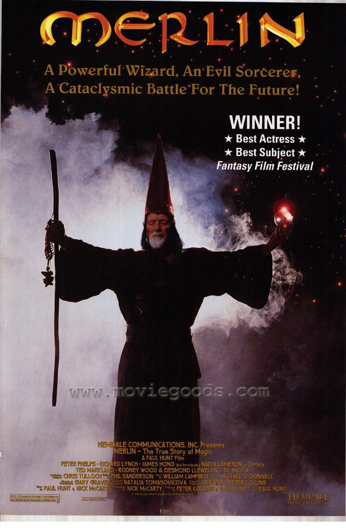 Merlin - movie POSTER (Style A) (27" x 40") (1992) - Walmart.com