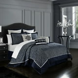 Merlina Merlina 9 or 13 Piece Comforter Set Jacquard Geometric Scroll ...