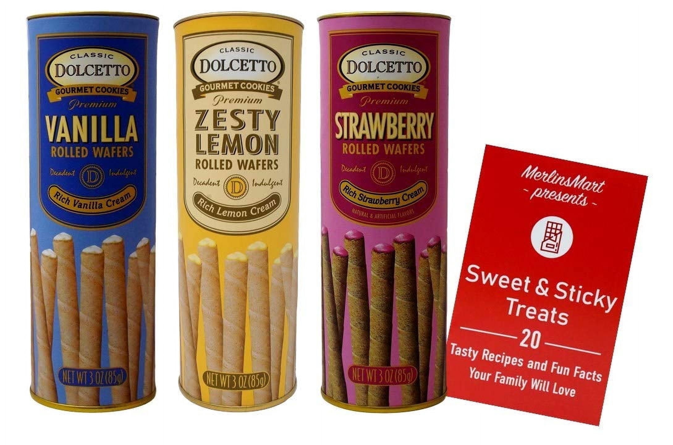 Dolcetto Rolled Wafers Premium Baked - Gourmet Cookies - 3 Flavors ...