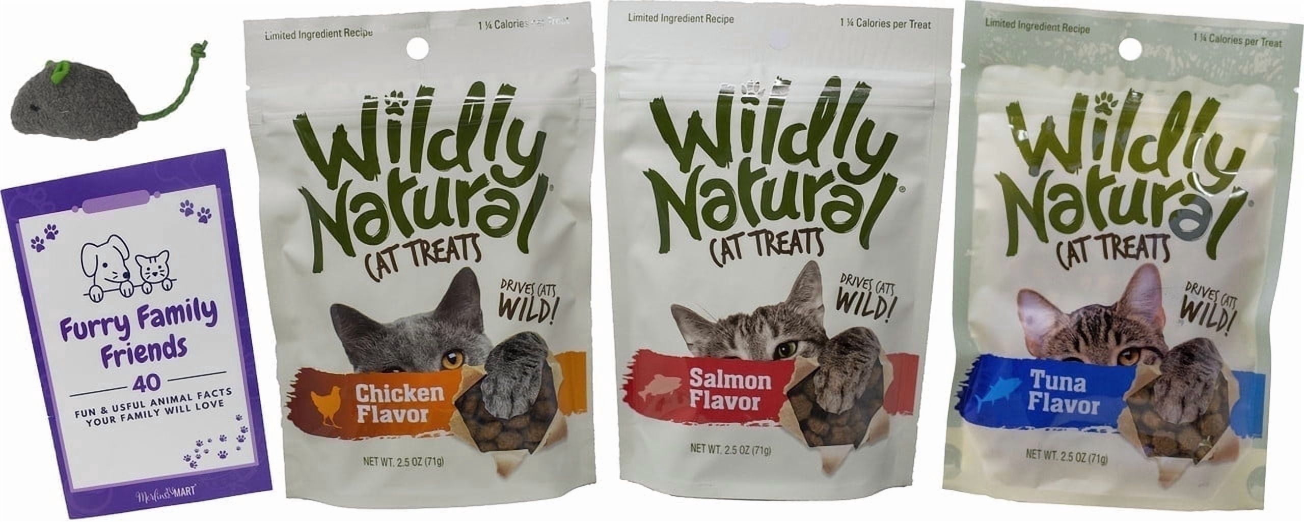 Cat Treats Limited Ingredient, Wildly Natural Crunchy 3 Flavors (1 ...