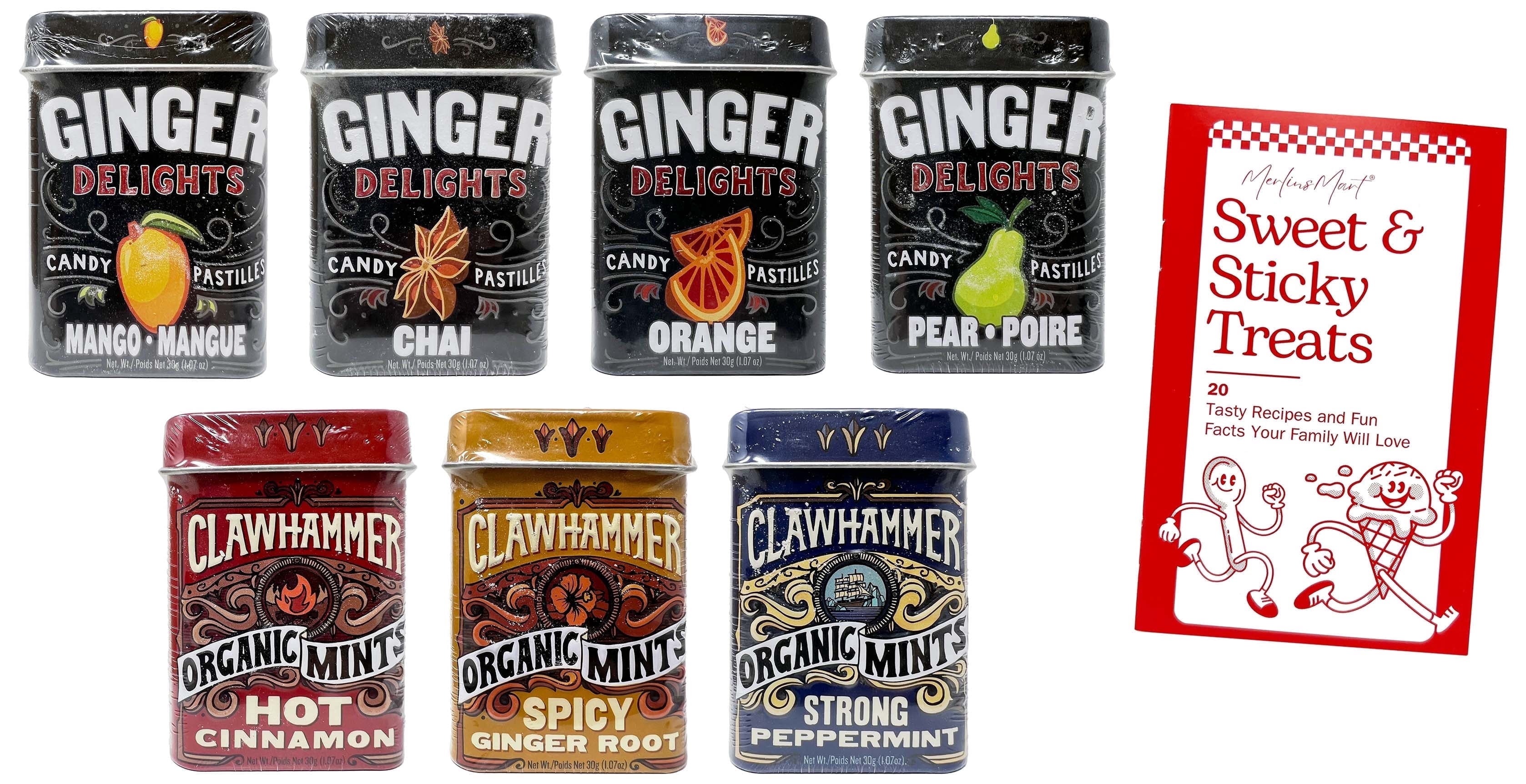 Ginger Mints - 7 Flavor Variety (1) Each: Spicy Ginger Root, Hot ...