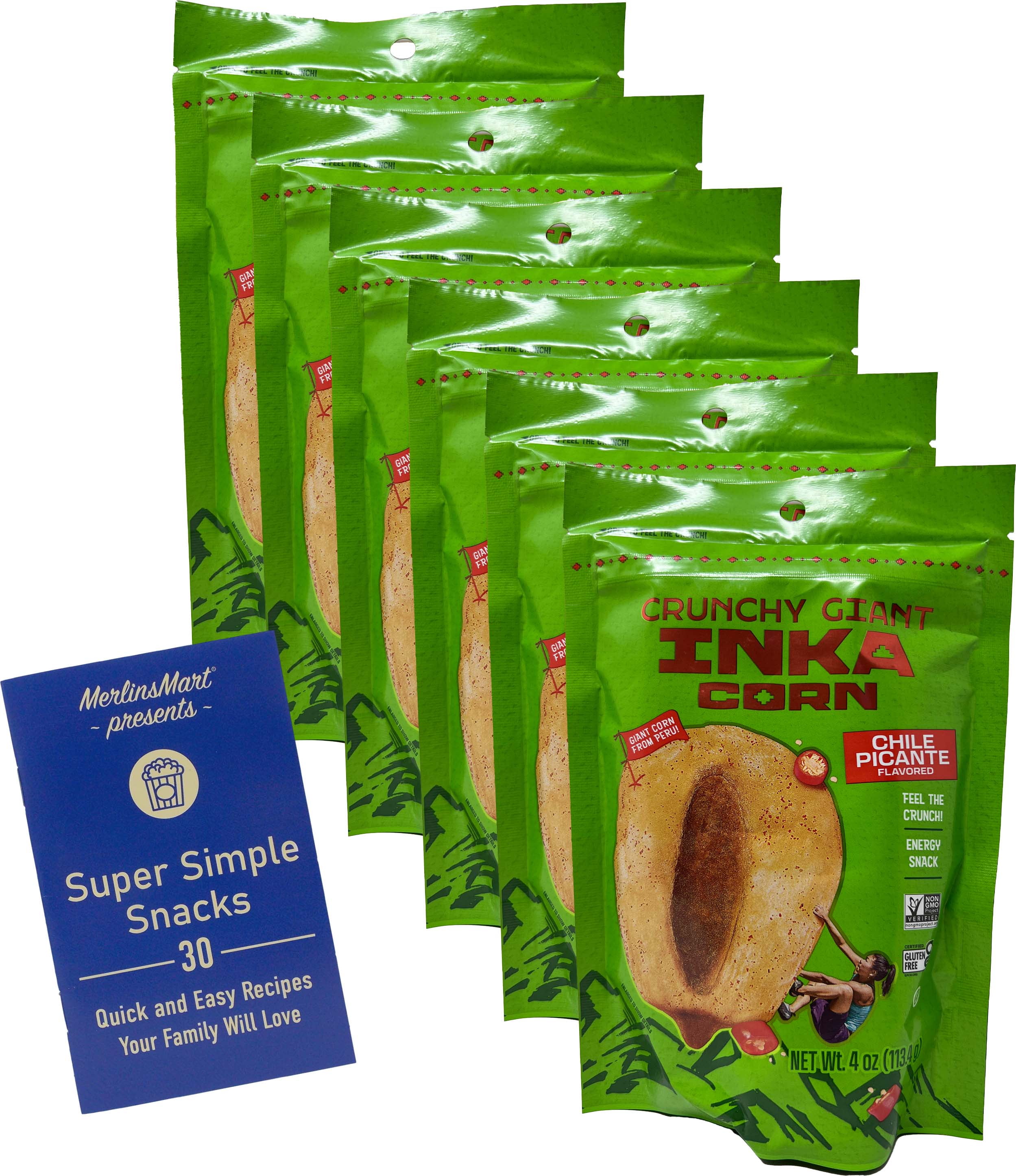MerlinsMart Zine + Inka Roasted Giant Corn | Chile Picante | 6 Count - Walmart.com