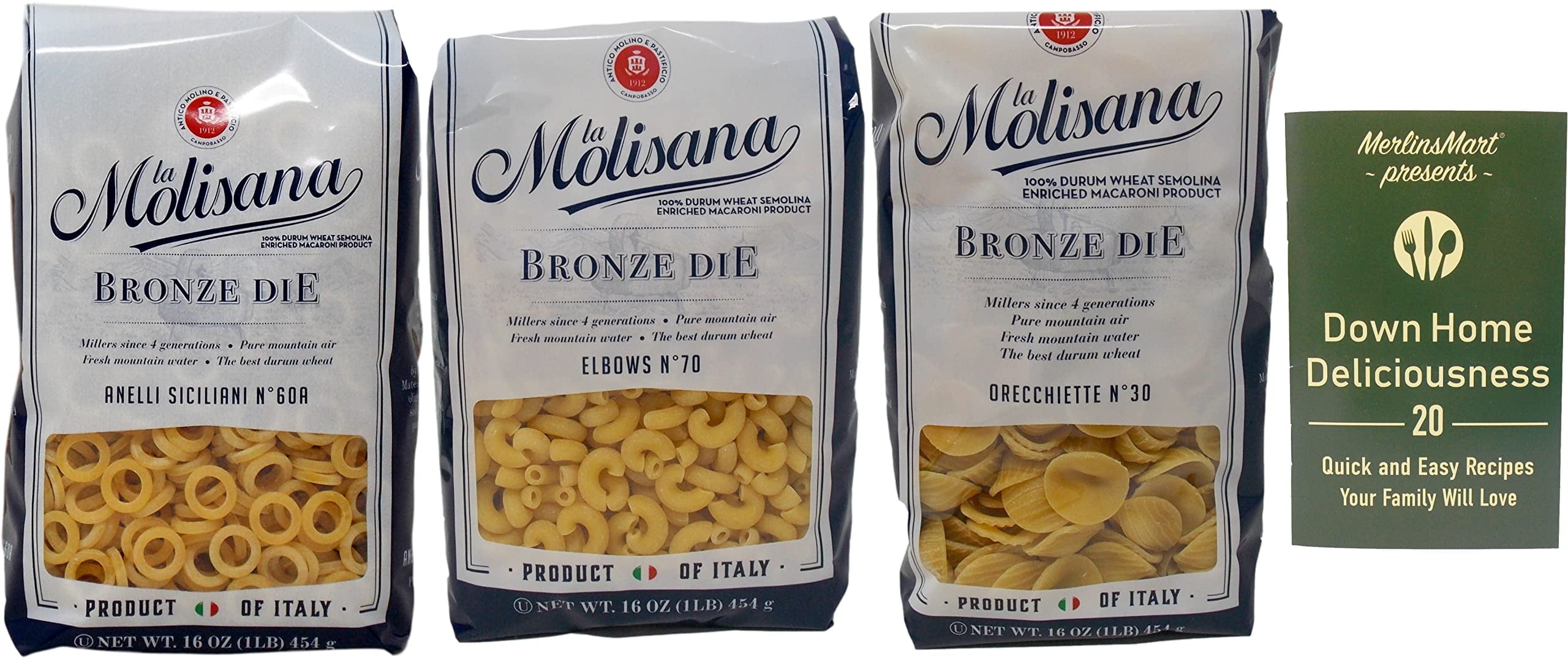 La Molisana Imported Italian Pasta 3 Shape Variety | (1) Each: Anelli ...