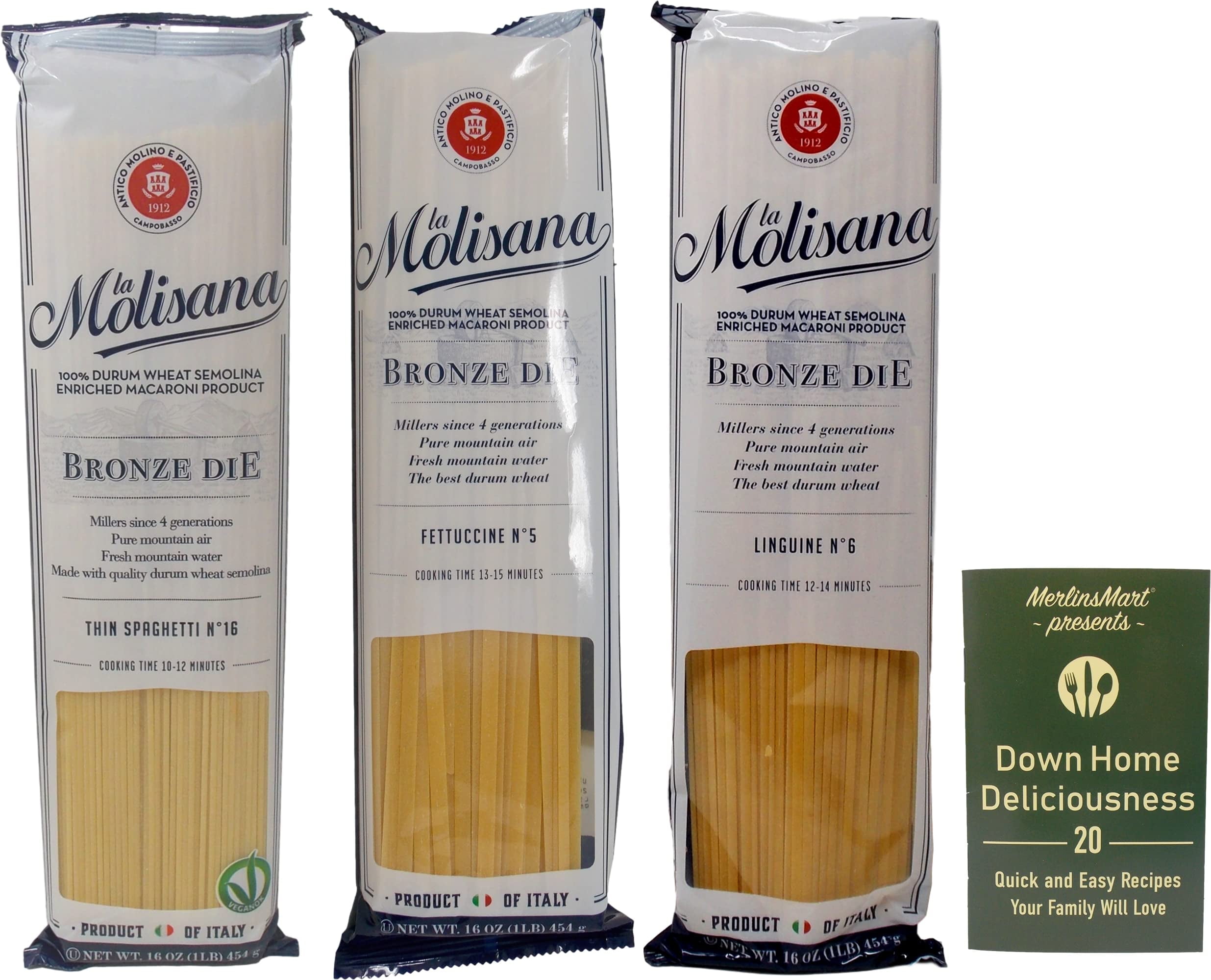 La Molisana Imported Italian Pasta 3 Shape Variety (1) Each: Thin ...