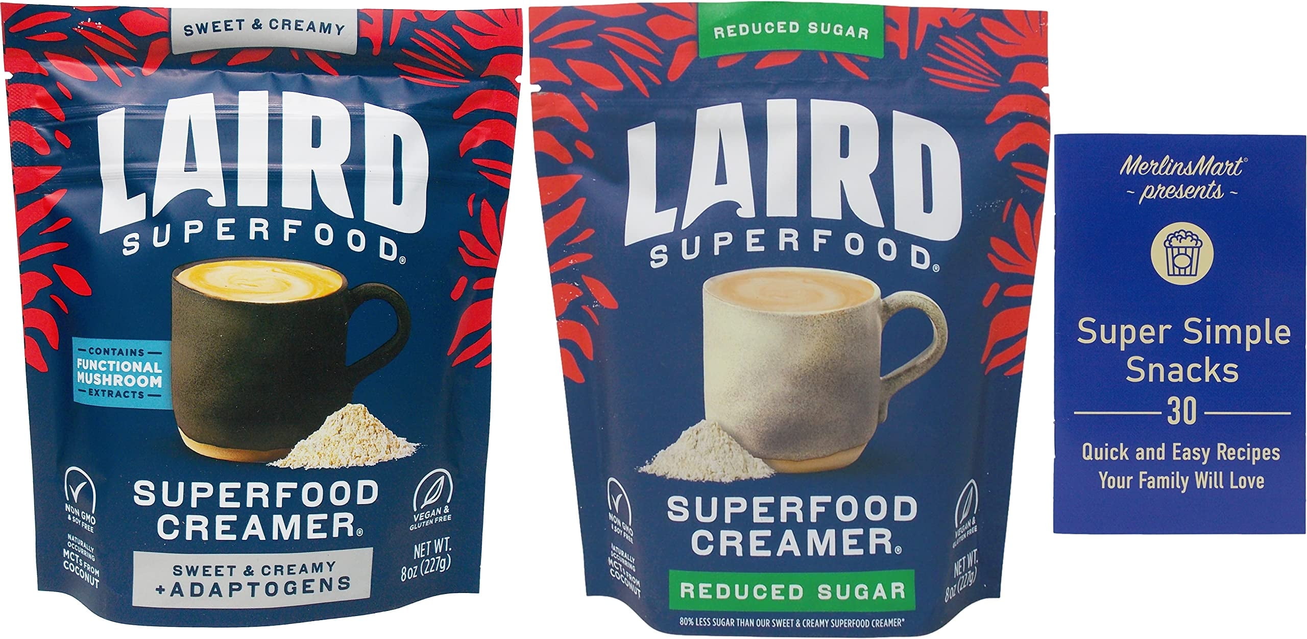 MerlinsMart Zine + Laird Superfood Creamer - Non-Dairy - 2 Flavors (1 ...