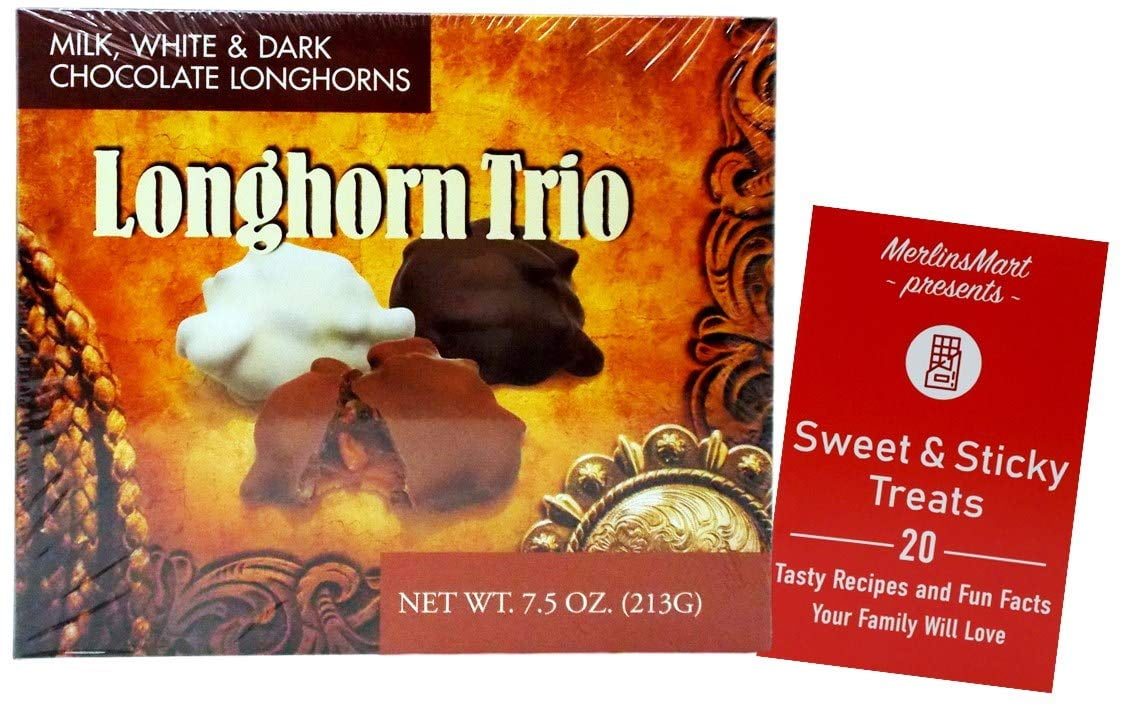MerlinsMart Zine + Lammes Candies Longhorn Trio Texas Gift Box: Dark ...