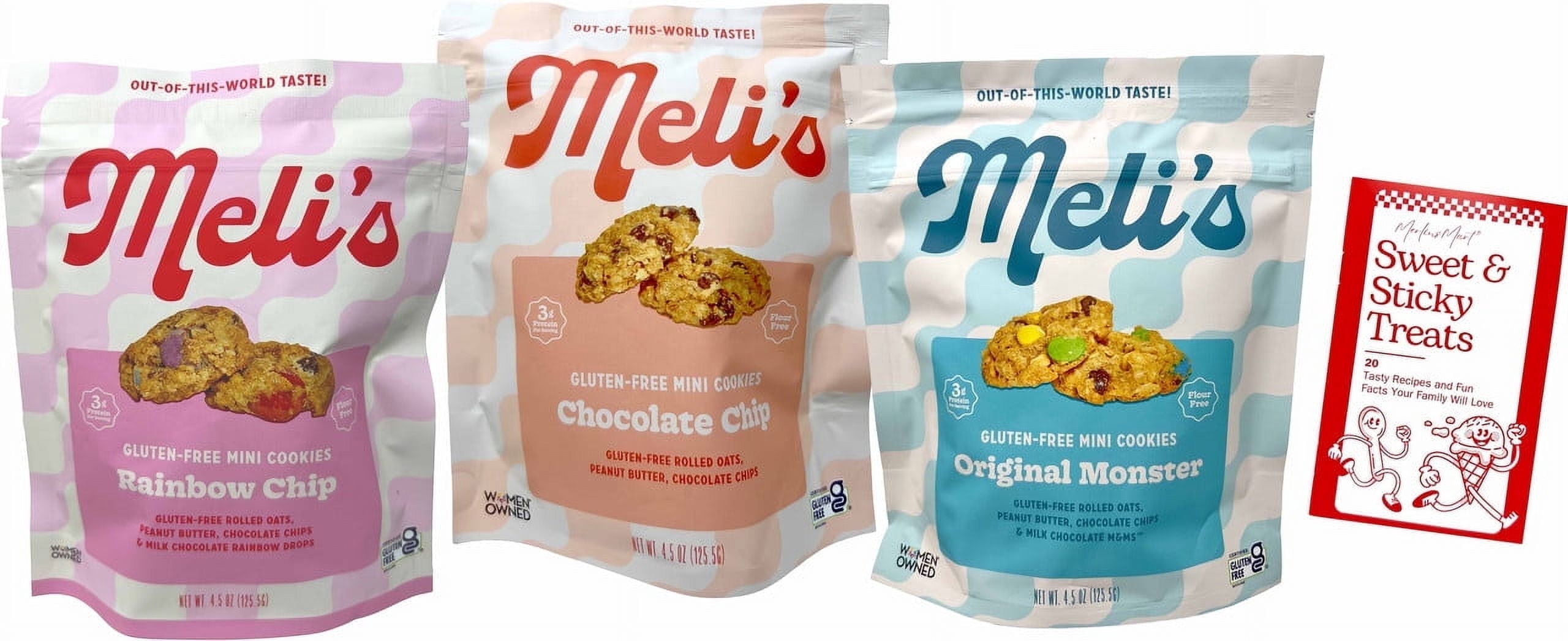 Meli's Gluten Free Mini Cookies Baked 3 Flavor Variety (1) Each ...