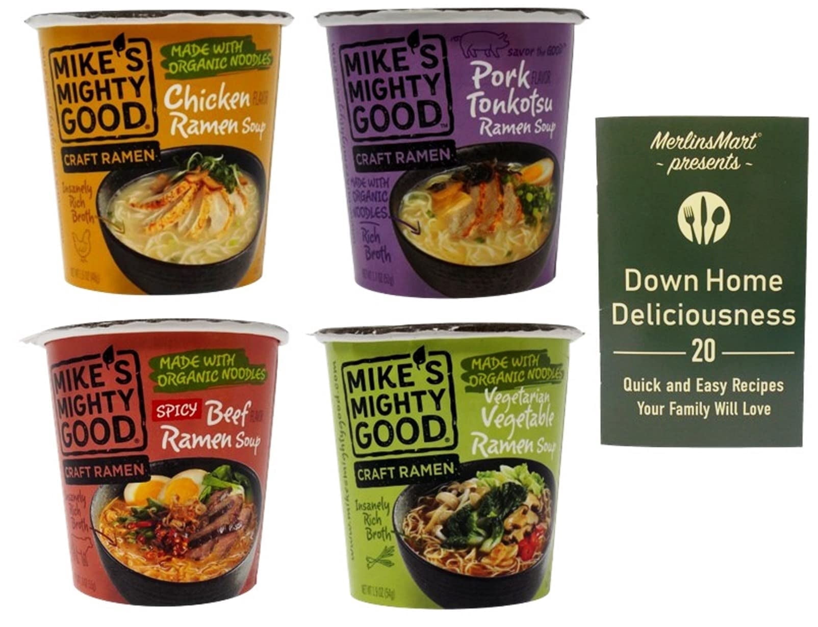 MerlinsMart Mike's Mighty Good Craft Ramen Soup Cups Sampler, Chicken ...