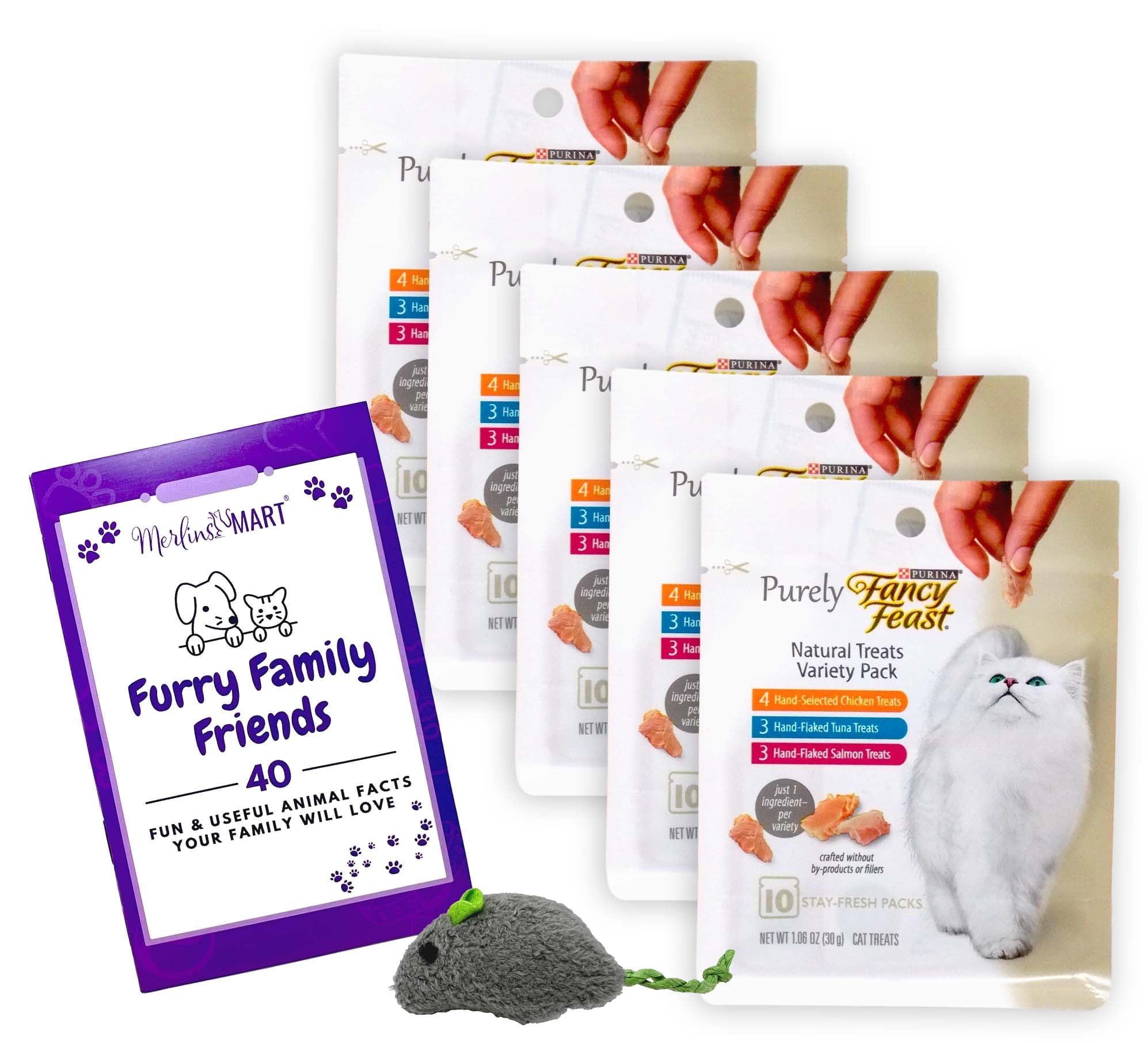 Purely Fancy Feast Natural Single Ingredient Treats 3 Flavor Variety ...