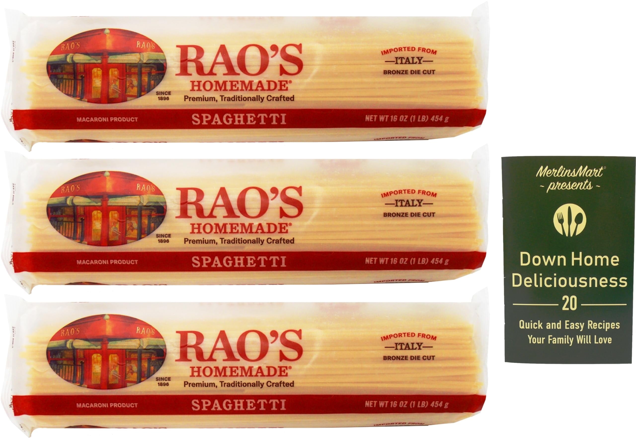 MerlinsMart Rao's Homemade Spaghetti, Imported Italian Pasta, 16 oz, 3 ...