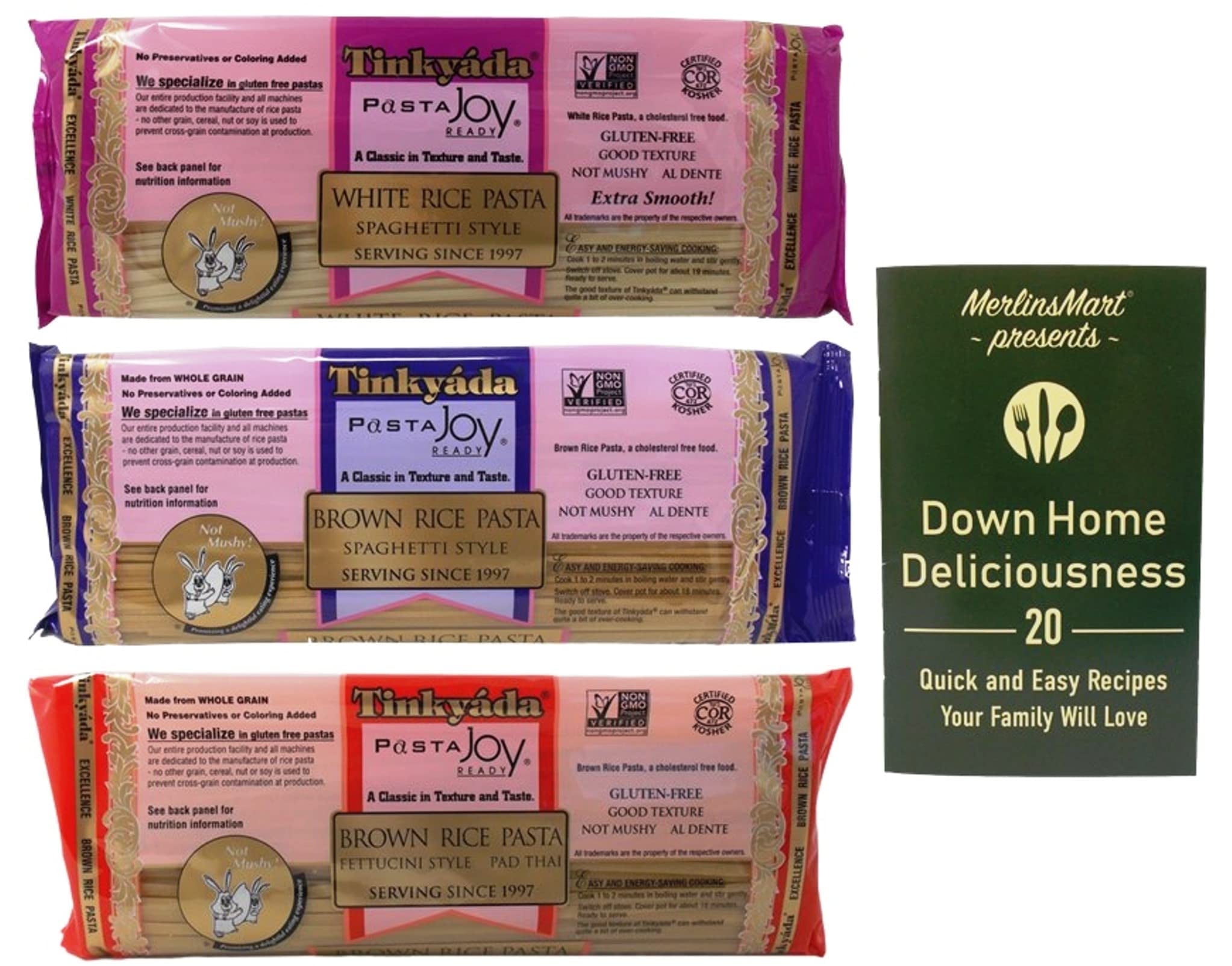 Tinkyada Gluten-Free Rice Spaghetti | 3 Variety (1) Each: Brown Rice ...