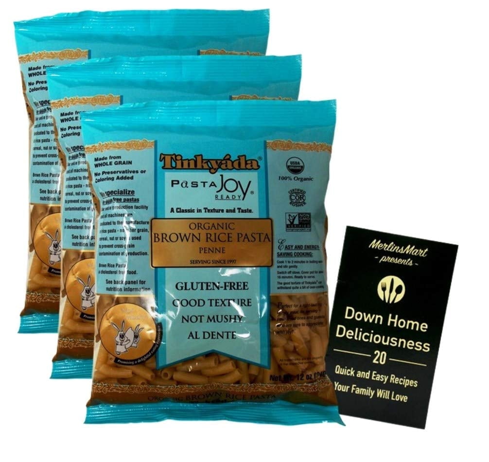 Tinkyada Organic Gluten-Free Brown Rice Pasta | Penne (12 Ounces) | 3 ...